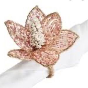 Pier 1 | Dining | Pier Beaded Hibiscus Napkin Rings Set | Poshmark